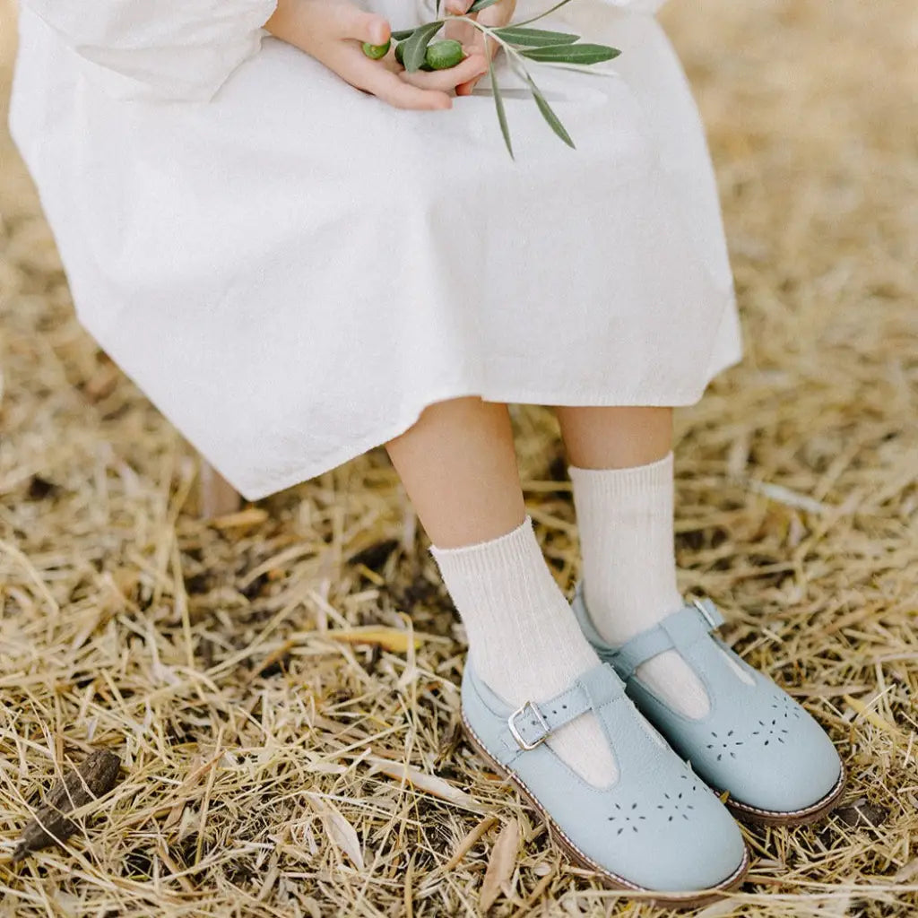 Flora T-Strap - Pale Blue – Zimmerman Shoes